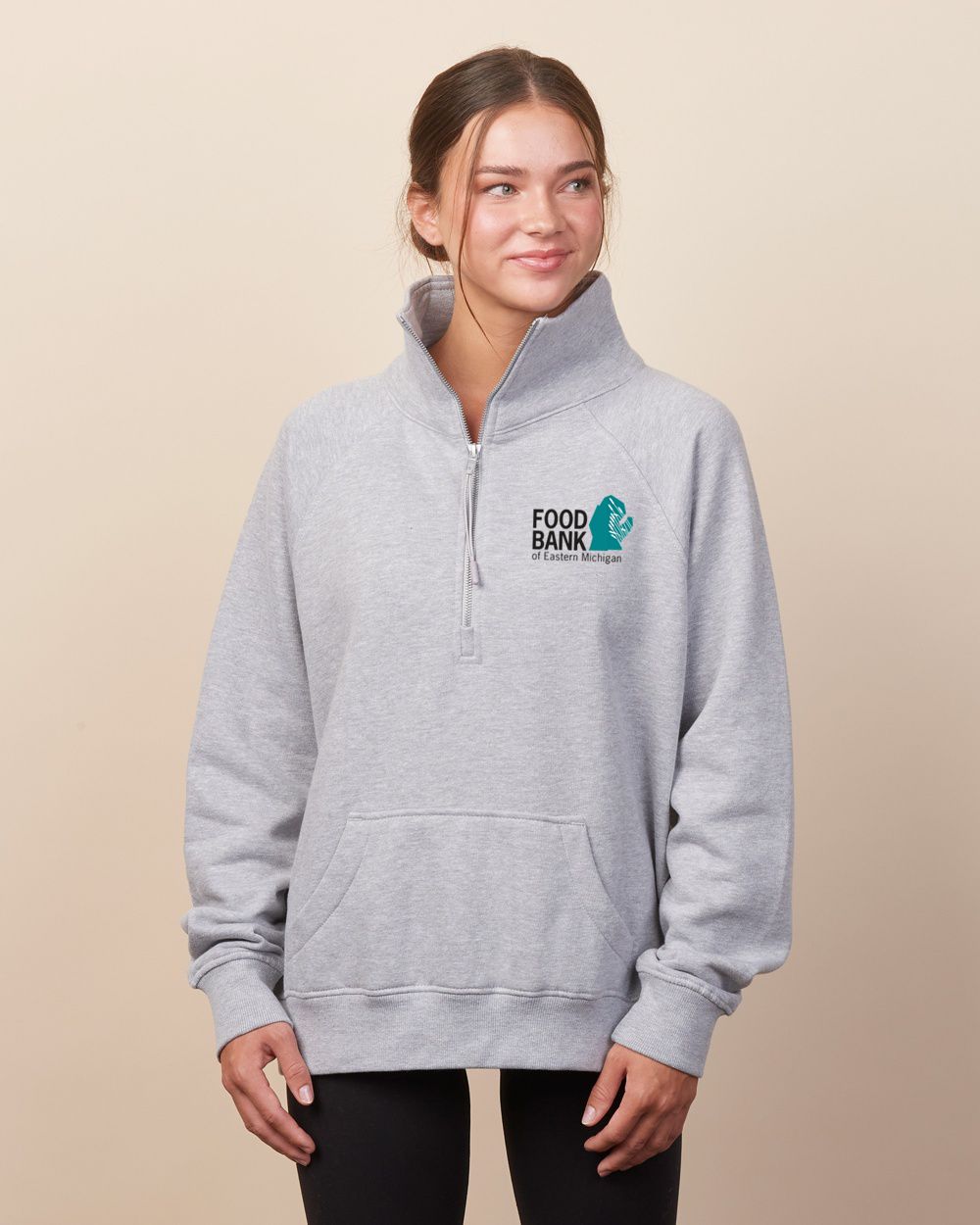 Food Bank Ladies Boxy Half Zip Fleece – K&C's Special T's & Cool Beans ...
